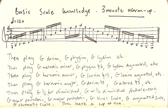 3 Minute Warm Up - ElectricCampfire.com - Creative Jazz Guitar Lessons